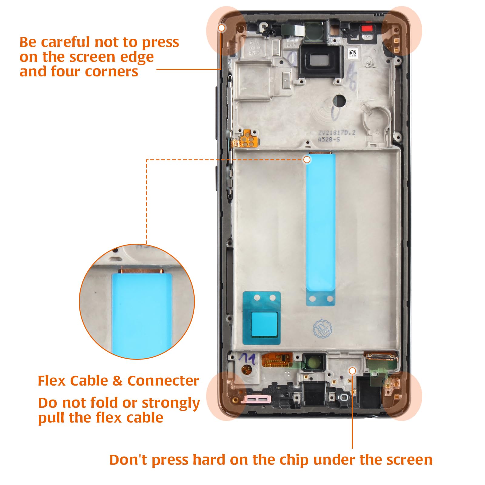 A-MIND for Samsung Galaxy A52 5G SM-A526 Original LCD Display Touch Digitizer (Not for A52 4G) A526U A526T A526V A526A A526B A526U1 A526W Screen Replacement Full Assembly Repair Kits with Frame