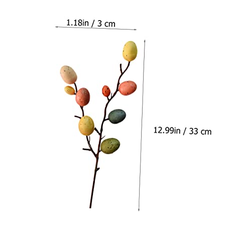 Abaodam 5 Egg Decoration Easter Flower Arrangement Egg Easter Egg Tree Branch DIY Crafts Egg Easter Picks with Pastel Easter Eggs Easter Egg Garland Easter Flowers Indoor Foam Forsythia