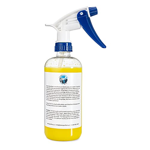 Plane Perfect Wing Wipe Detail Spray Sealant, Airplane, Car, Motorcycle and Boat UV Protectant Detail Sealant Spray (16 oz. Spray Bottle)