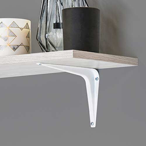 Amazon Basics Shelf Bracket - 10" x 12", 4-Pack, White