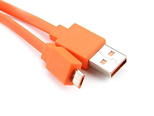Replacement Flip 4 Charging Cable Micro USB Fast Charger Flat Power Cord Compatible with JBL Bluetooth Speaker Flip 3 4 GO Xtreme Charge 2+ Charge 3 Pulse 2 3 Clip 2 Micro II Micro Trip Speaker-Orange