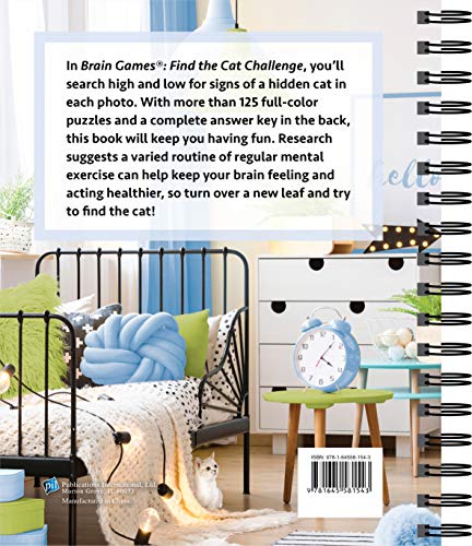 Brain Games - Find the Cat Challenge: Search for a Hidden Cat in More Than 125 Pictures! (Volume 2) (Brain Games - Picture Puzzles)