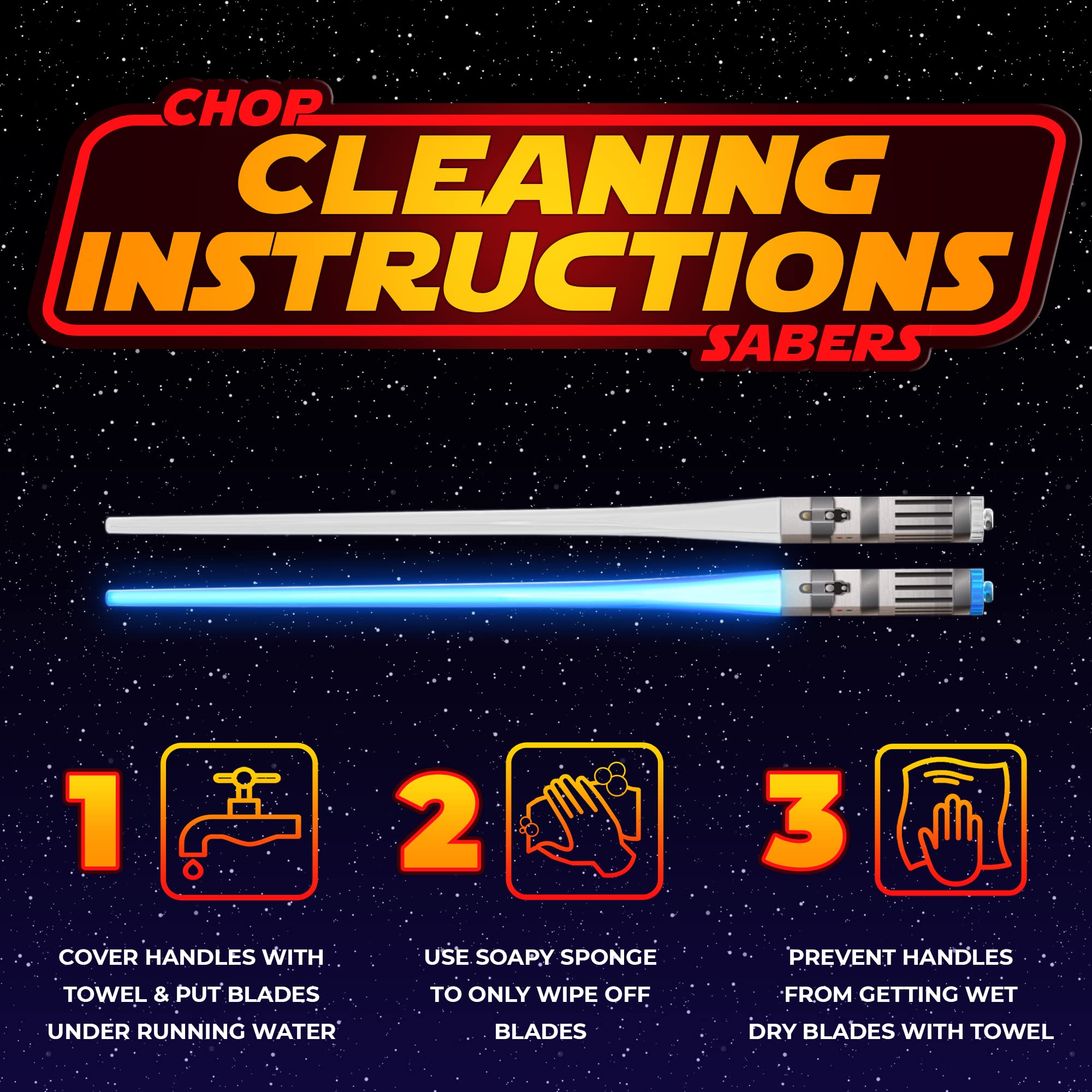 Lightsaber Chopsticks Light Up, Starwars Chopsticks Light Up, Mini Lightsaber, Fun Chop, Cool Chopsticks, Light Saber Chopsticks, Led Chopsticks, 2 PAIRS, Blue Red (Frosted Tips)