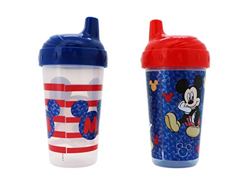 Cudlie Disney Baby Boy 2 Pack 10 Oz Hard Spout Sippy Cup for Toddler, Cheesin Mickey