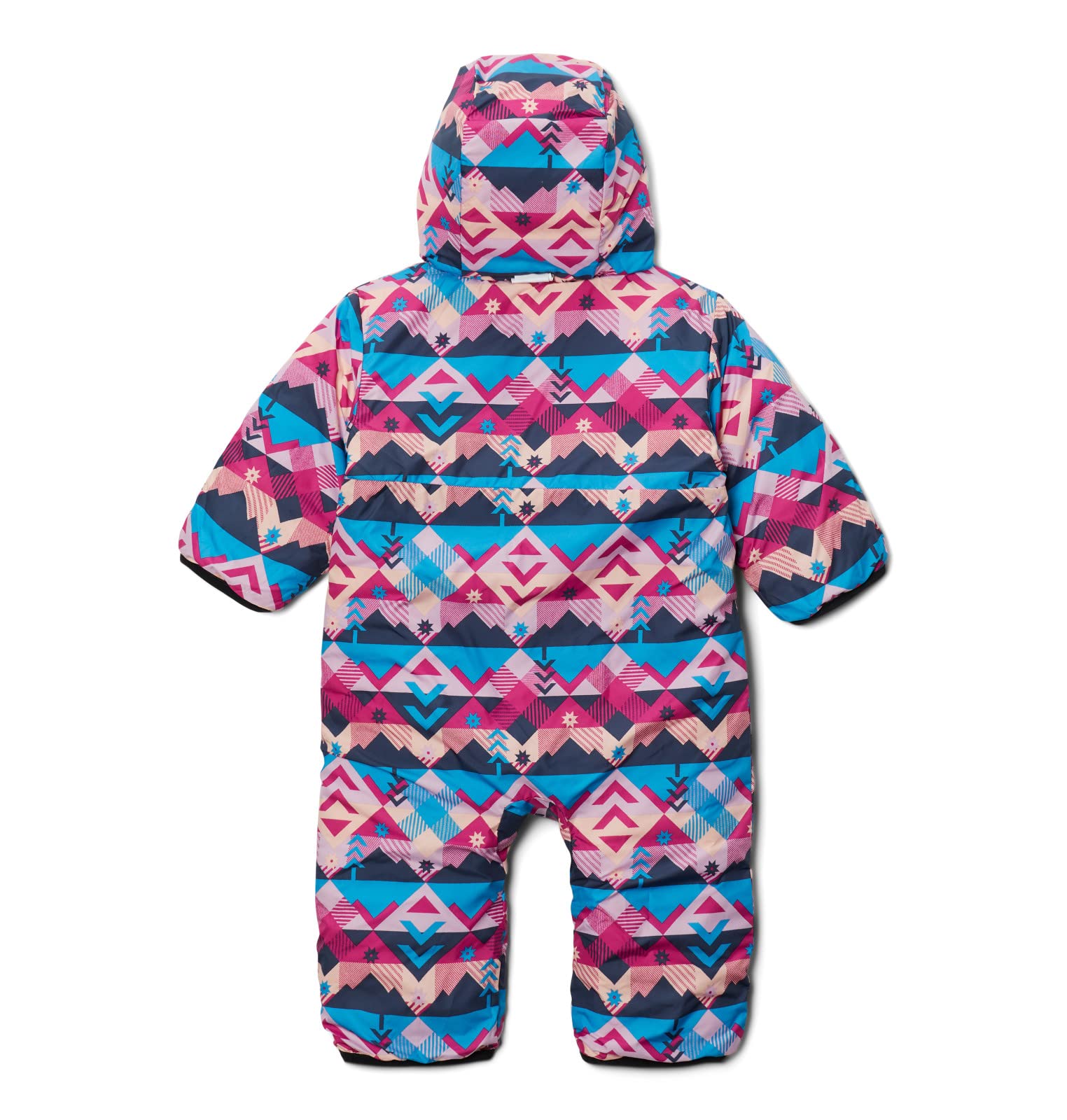 Columbia Baby Powder Lite Reversible Bunting, Nocturnal/Neon Sunrise/Blue Chill, 6/12