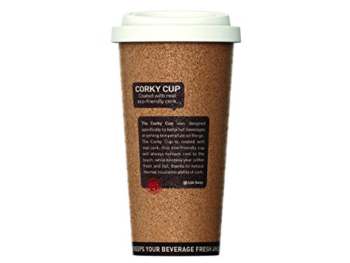 Life Story Corky Cup Reusable 16 oz Insulated Travel Mug Coffee Thermos (2 Pack)