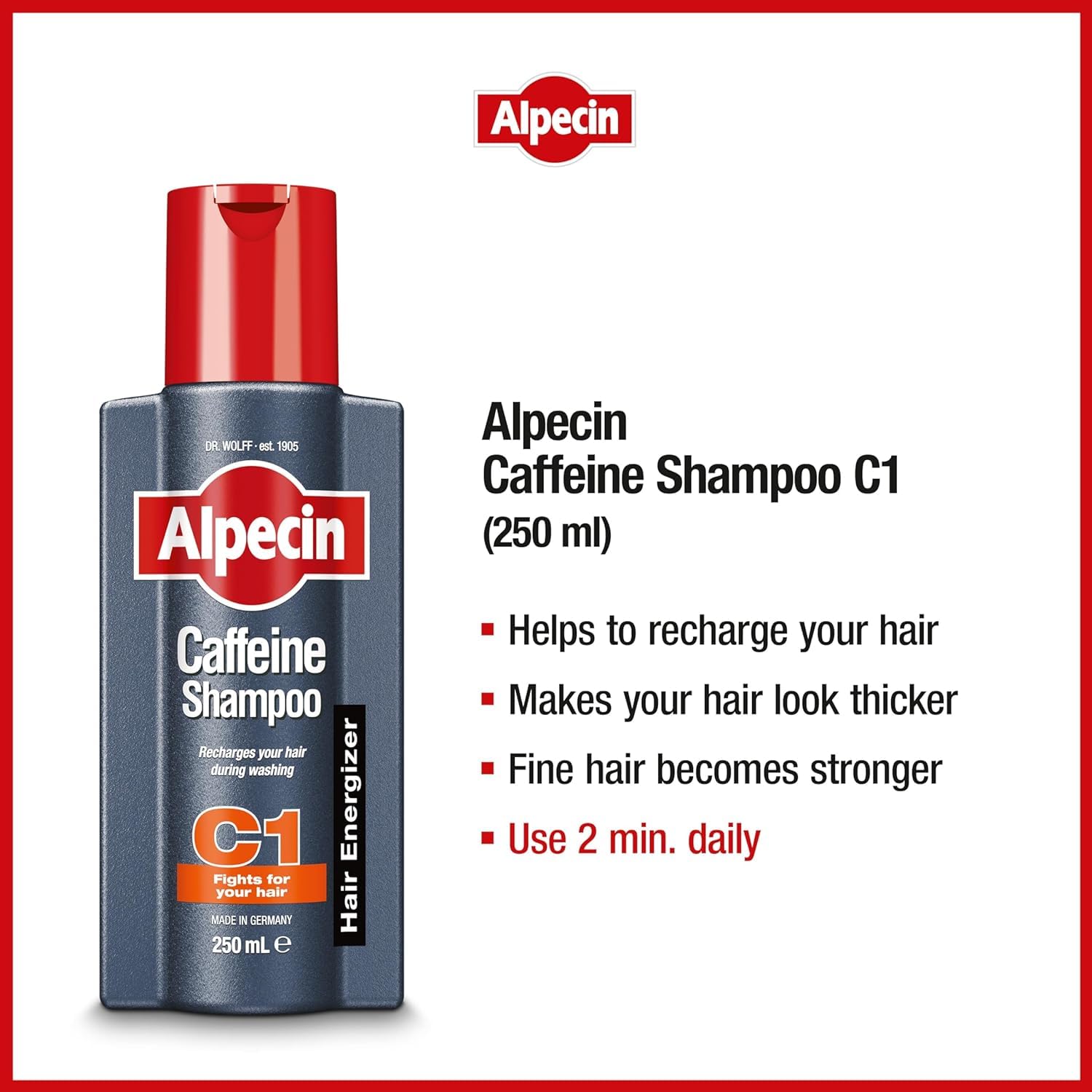Multibuy 3x Alpecin Caffeine Shampoo C1 Hair Energizer - 250ml by ALPECIN