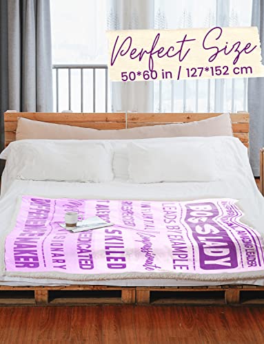 Boss Lady Gifts from Employees, Flannel Plush Blankets (50"x 60") Gift for Women on Boss Day, Birthday, Christmas, Retirement, Fuzzy Soft Bed Flannel Blankets-Difference Maker(Thick Version)