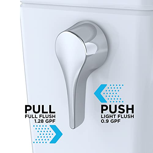 Aquia IV Arc 2-piece 0.9/1.28 GPF Dual Flush Elongated Comfort Height Toilet in. Cotton White C2 Washlet Seat Included