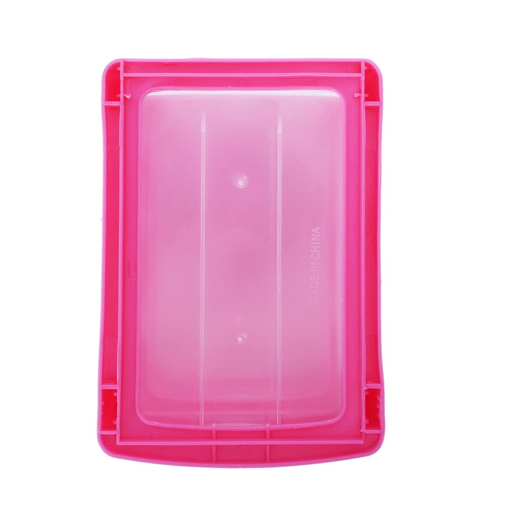 Baglaum 2X Mini Translucent Drawer Type Plastic Storage Box(Rose Red 3 Layers)
