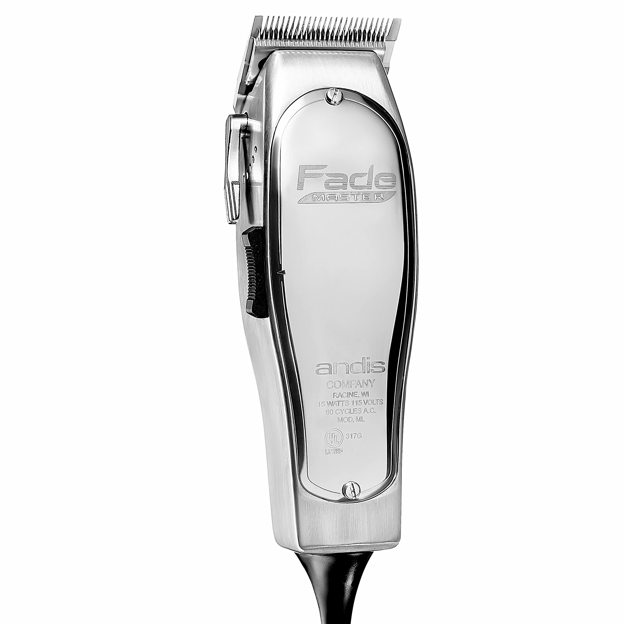 Andis Professional Fade Master Hair Clipper with Adjustable Fade Blade with a Andis Master Dual Magnet 5-Comb Set with a BeauWis Blade Brush
