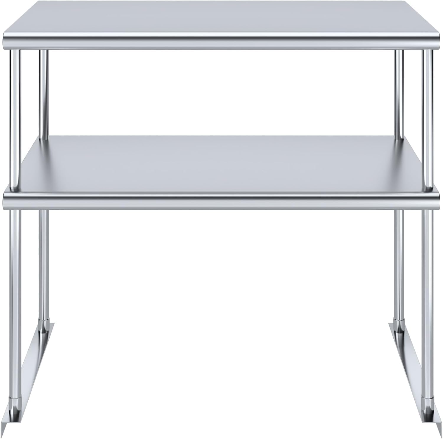 Express KitchQuip NSF Certified 18 Gauge Heavy Duty Stainless Steel Double overshelf with Brackets for Kitchens, Utility Rooms, Storage, Offices & Home