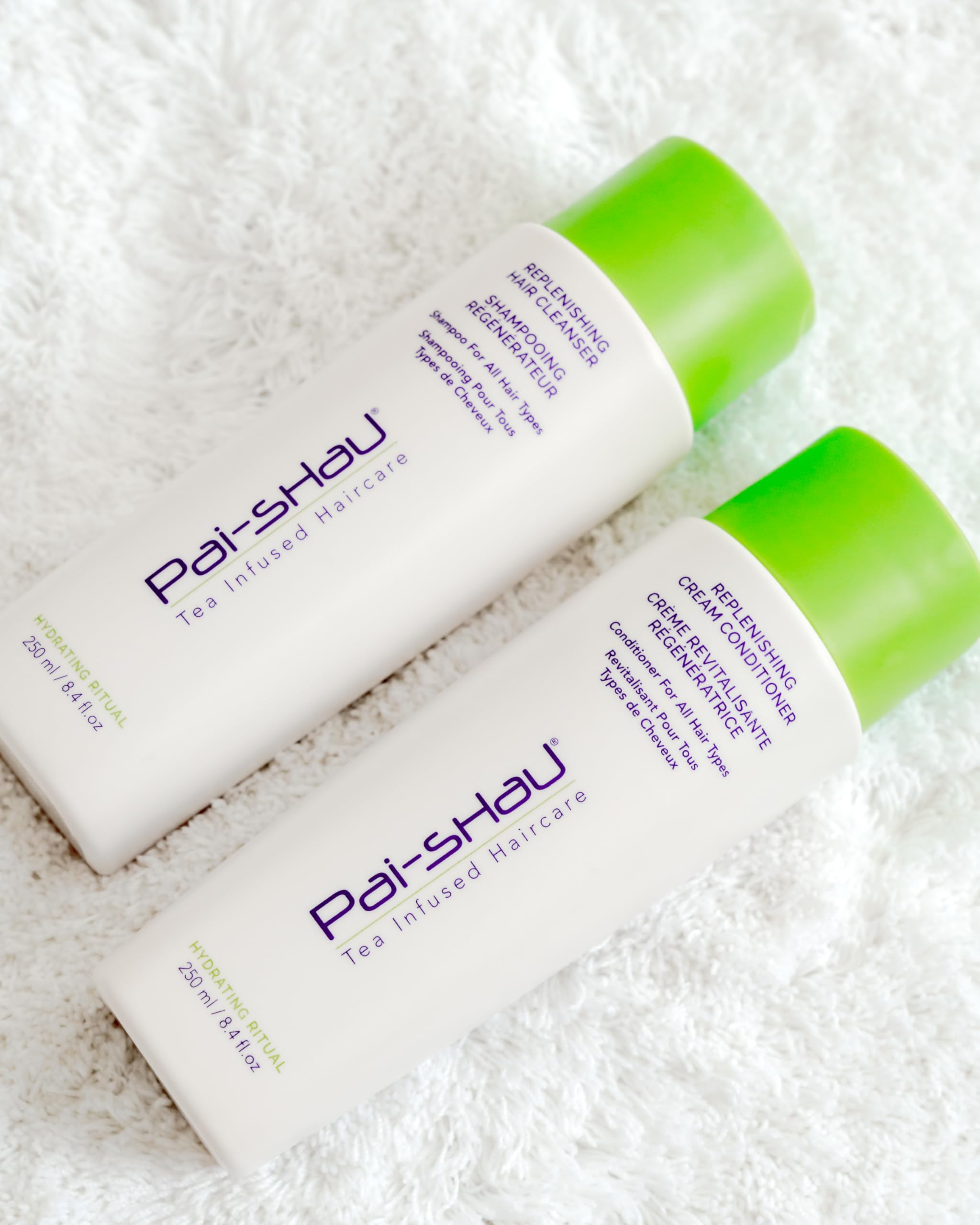Pai-Shau Replenishing Cleanser and Conditioner Set - Hydrating Shampoo and Conditioner for All Hair Types - 2x250ml