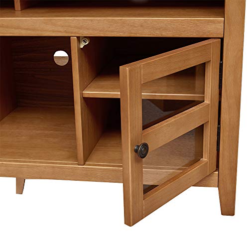 Amazon Brand β Ravenna Home Classic Solid Wood Media Center, 47.87"W, Rustic Honey Pine