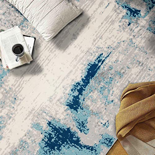 Rugshop Sky Collection Whimsical Abstract Area Rug 3'3" x 5' Blue