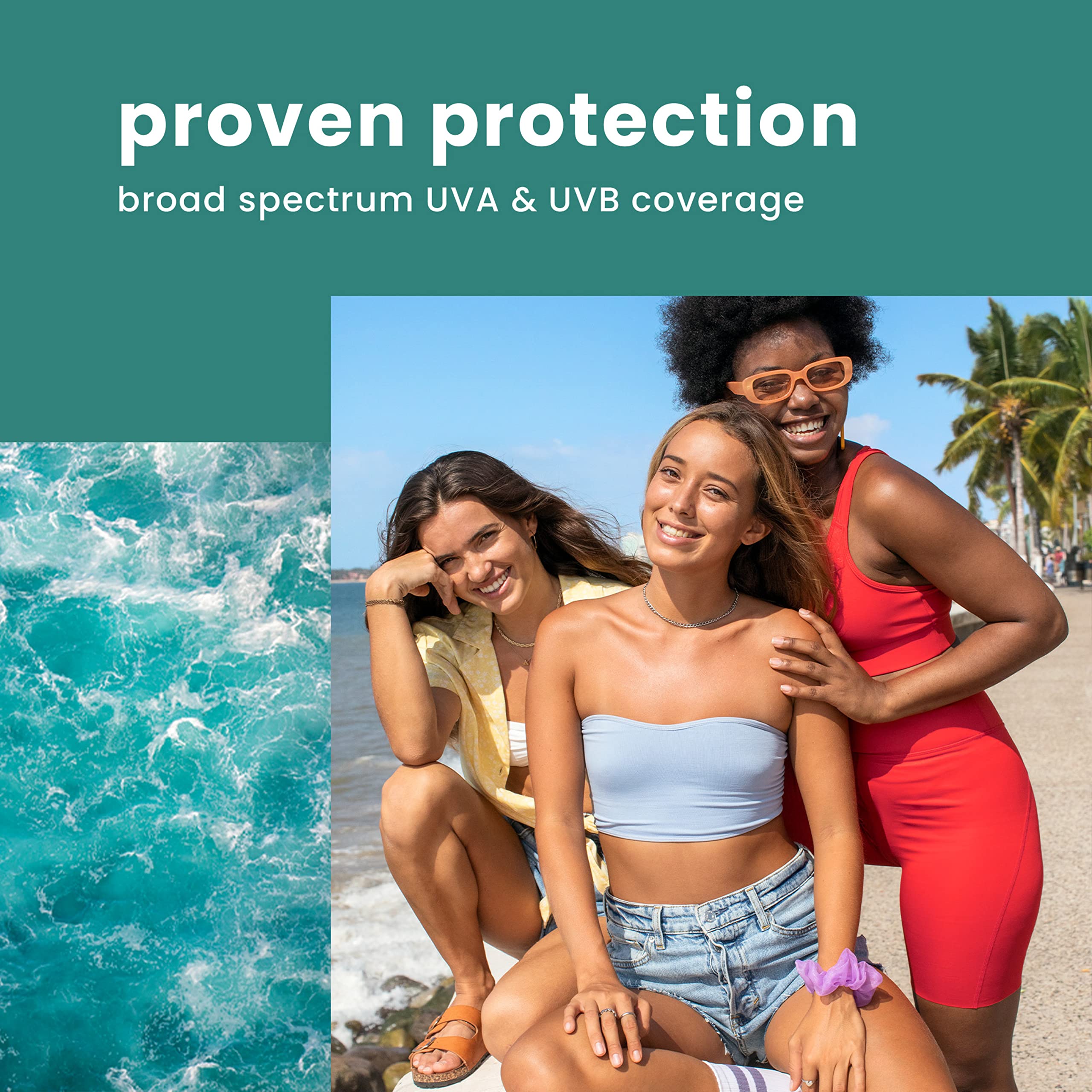 Hawaiian Tropic Skin Defense Sunscreen Lotion SPF 50, 6oz | SPF 50 Sunscreen Lotion with Green Tea Extract, Sunscreen Body Lotion, Oxybenzone Free Sunscreen, 6oz