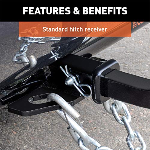 CURT 112823 Class 1 Trailer Hitch with Ball Mount, 1-1/4-In Receiver, Fits Select Chevrolet Cruze, Buick Verano
