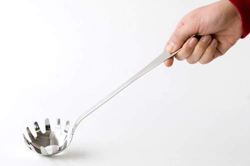 Alessi, Polish Spaghetti Serving Fork, Silver