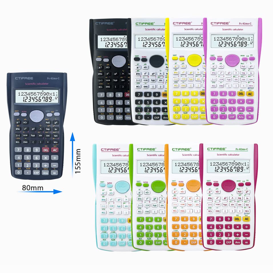 Colorful Scientific Calculator,Scientific Calculator with Cute Design for School and Business (Purple)