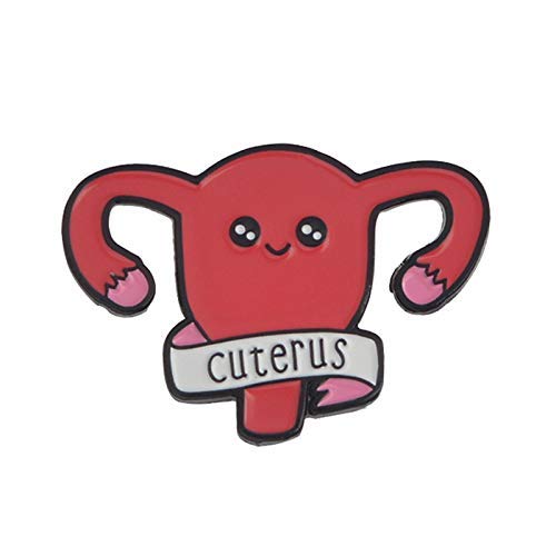ALIWS Brooch，Button，Pin，Corsage，Boutonniere, Cartoon Women's Womb Shape The Uterus Jewelry Gift Portable and Useful Lovely