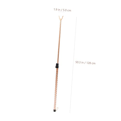 BESPORTBLE 2pcs Retractable Clothesline Outdoor Stainless Steel Toilet Paper Holder Adjustable Hitch Closet Clothes Pole Clothes Reaching Rods Reach Pole Hook Clothes Fork Rod Extender