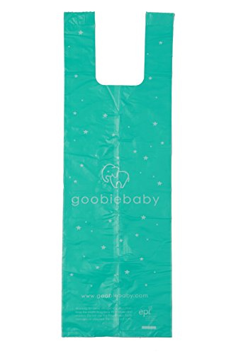 Goobie Baby Diaper Bag Dispenser, Includes Roll of Unscented Disposable Refill Bags | Waste Bag Holder for Stroller (Black Triangle Dispenser + 1 Roll)
