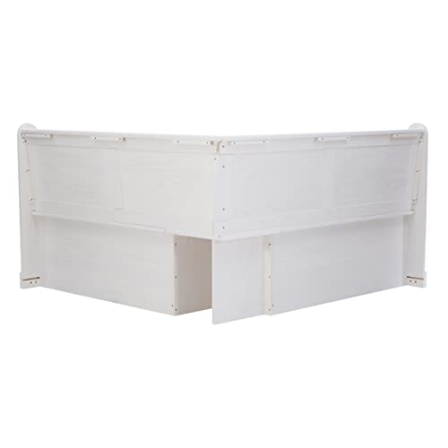 Linon Harris White Corner Breakfast Nook - Nook Only, Table is NOT included!