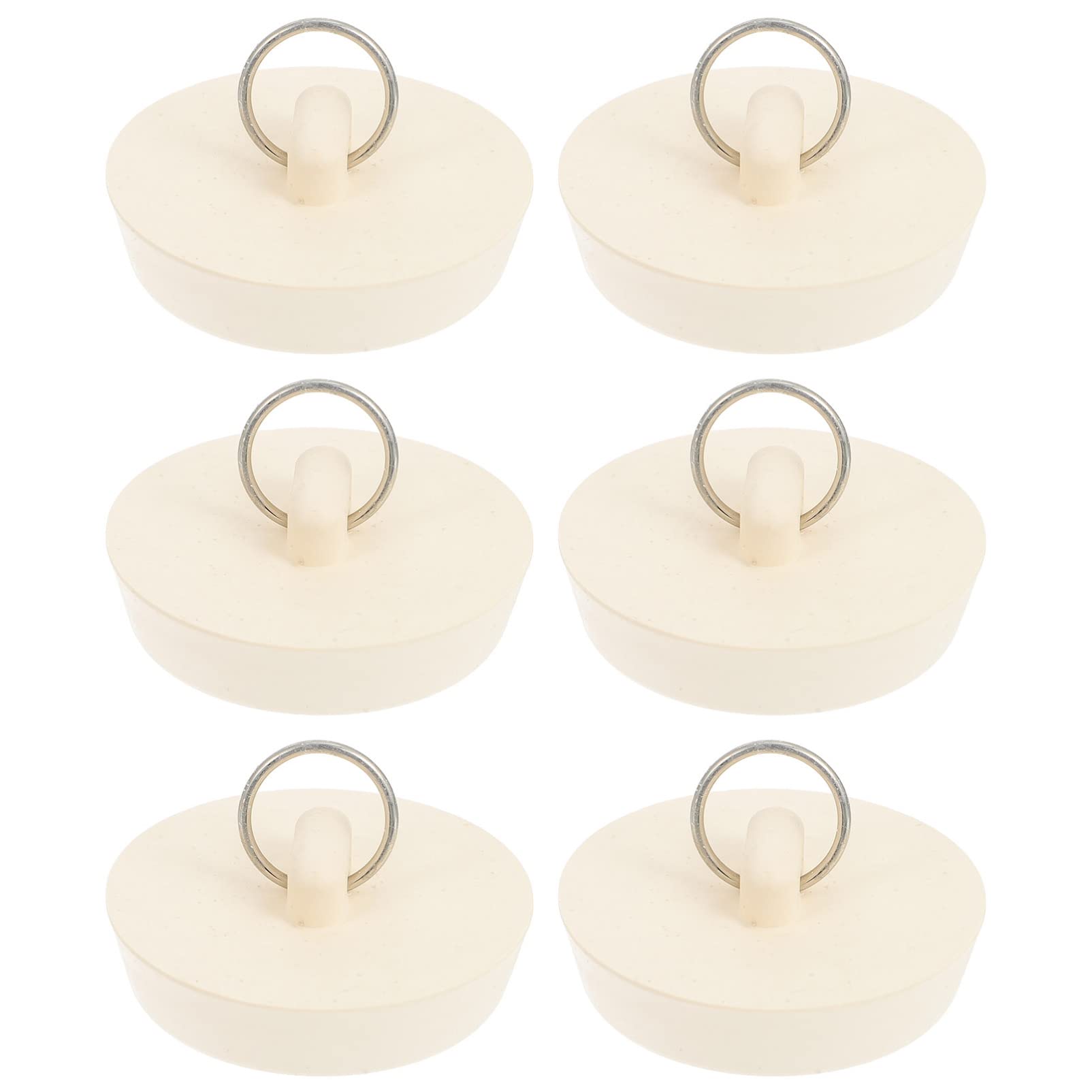 POPETPOP Rubber Sink Stoppers 6 Pack- Drain Stopper Sink Plug with Hanging Ring Anti Clogging Bath Tub Plug Sink Drain Stopper for Kitchen Bathroom Bathtub, 1 inch 25-28 mm