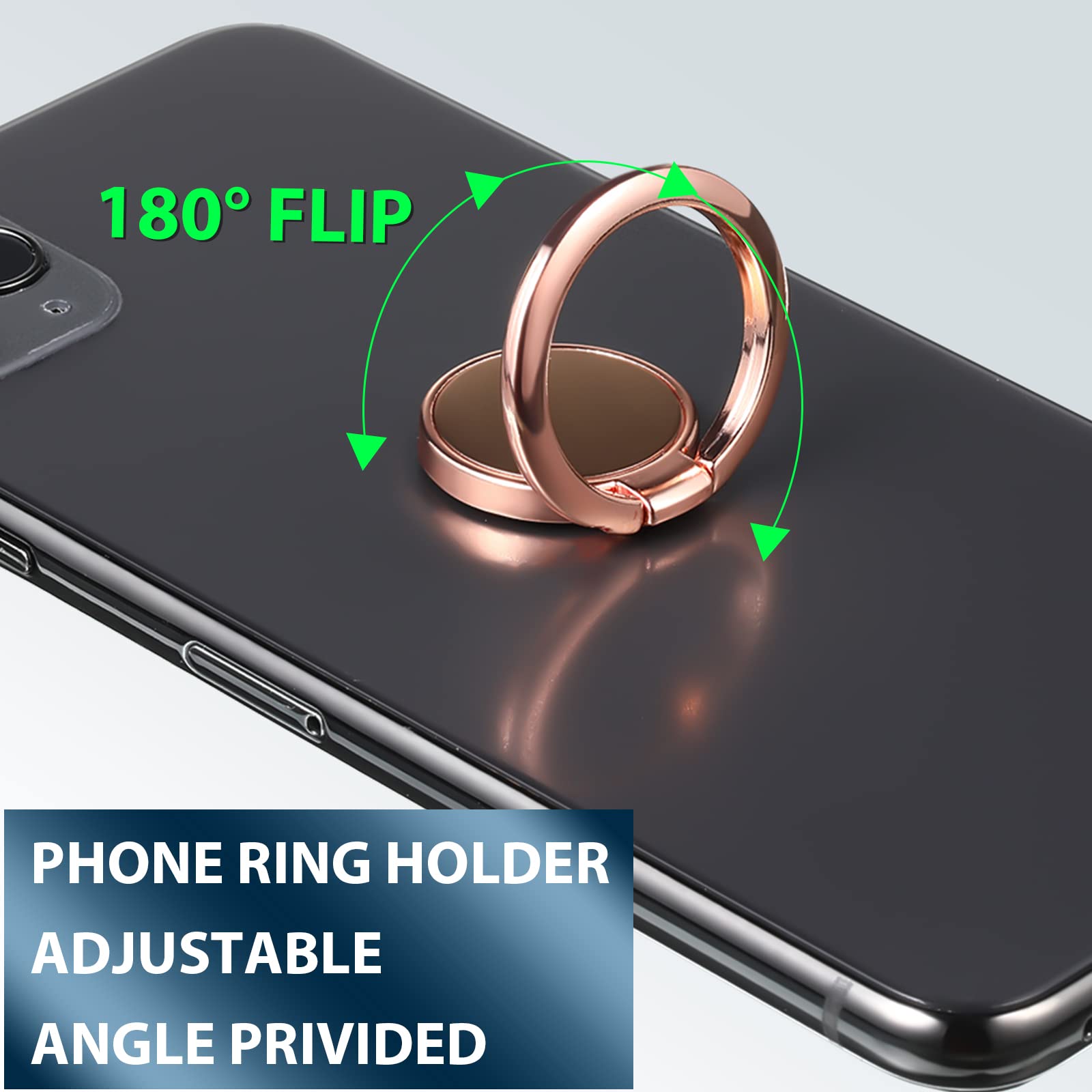 9 Pieces Cell Phone Ring Holder Finger Ring Kickstand Phone Ring Holder for Most Cell Phone Tablets and Phone Back Case, 3 Colors