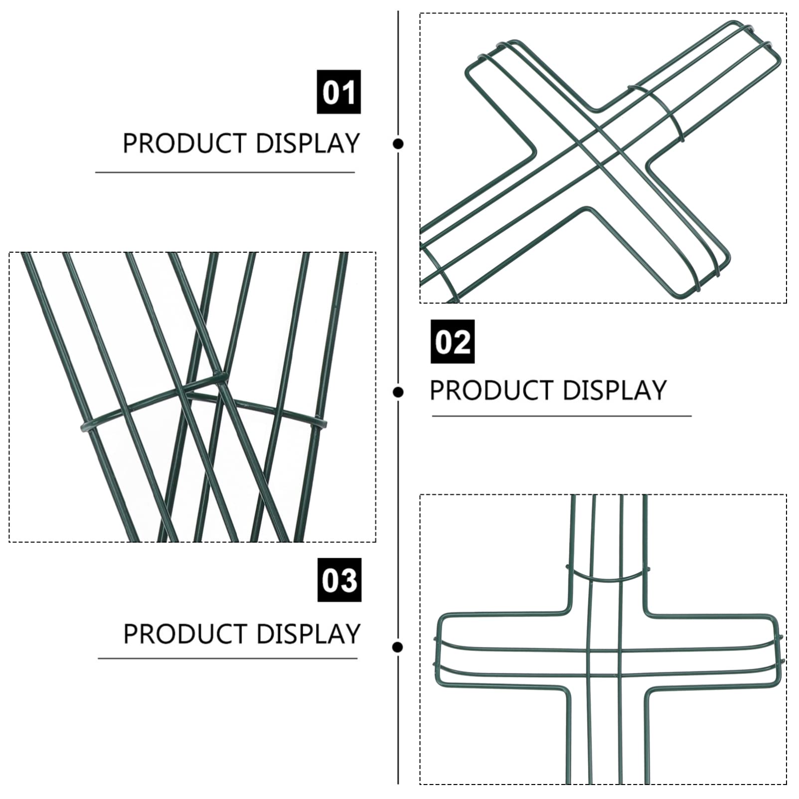 DOITOOL Cross Metal Wire Wreath Frame Set of 2 Easter Cross Wreaths for Front Door DIY Metal Wire Wreath Frames for Easter Day Garden Decorations (15. 7x7 Inch)