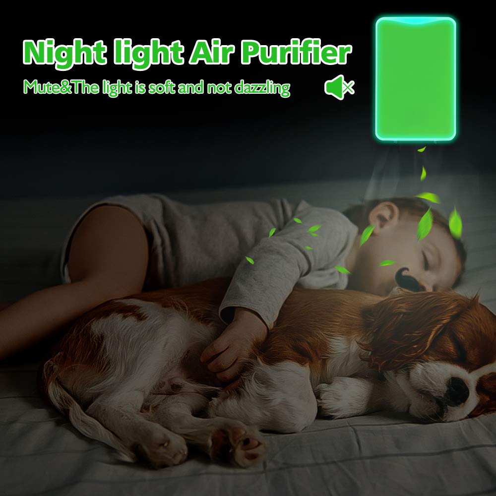 Air Purifier,Air Purifier for Home and Smoke and Office Pets Odor, Direct Plug-in Portable Ionic Air Purifier Travel-Size Smoke Purifier