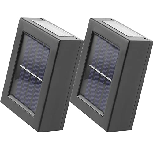 DMDMJY Solar Lights Outdoor Sensor Led Fence Light 2 Pcs Up and Down Illuminate Outdoor Sunlight Sensor Lamp Waterproof Modern Nordic Style Decor for Home Garden Porch