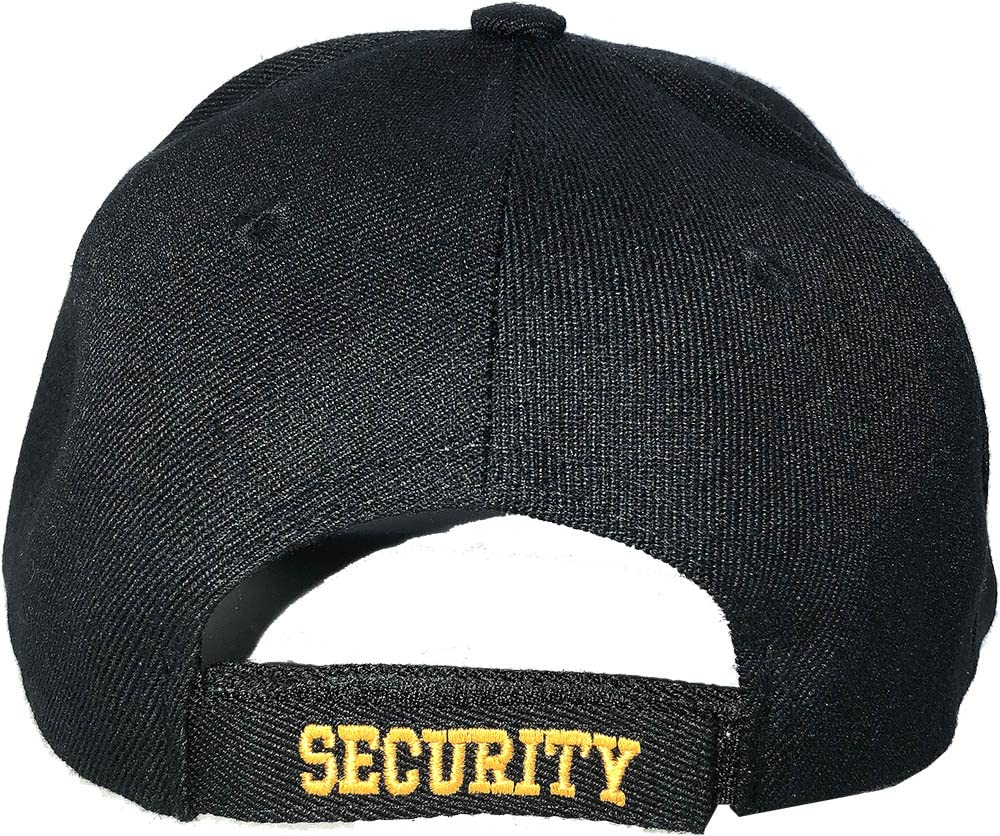 AborenCo Law Enforcement Officer Headwear 3D Embroidered Baseball Cap Hat, Adjustable (Security with Gold Letters)