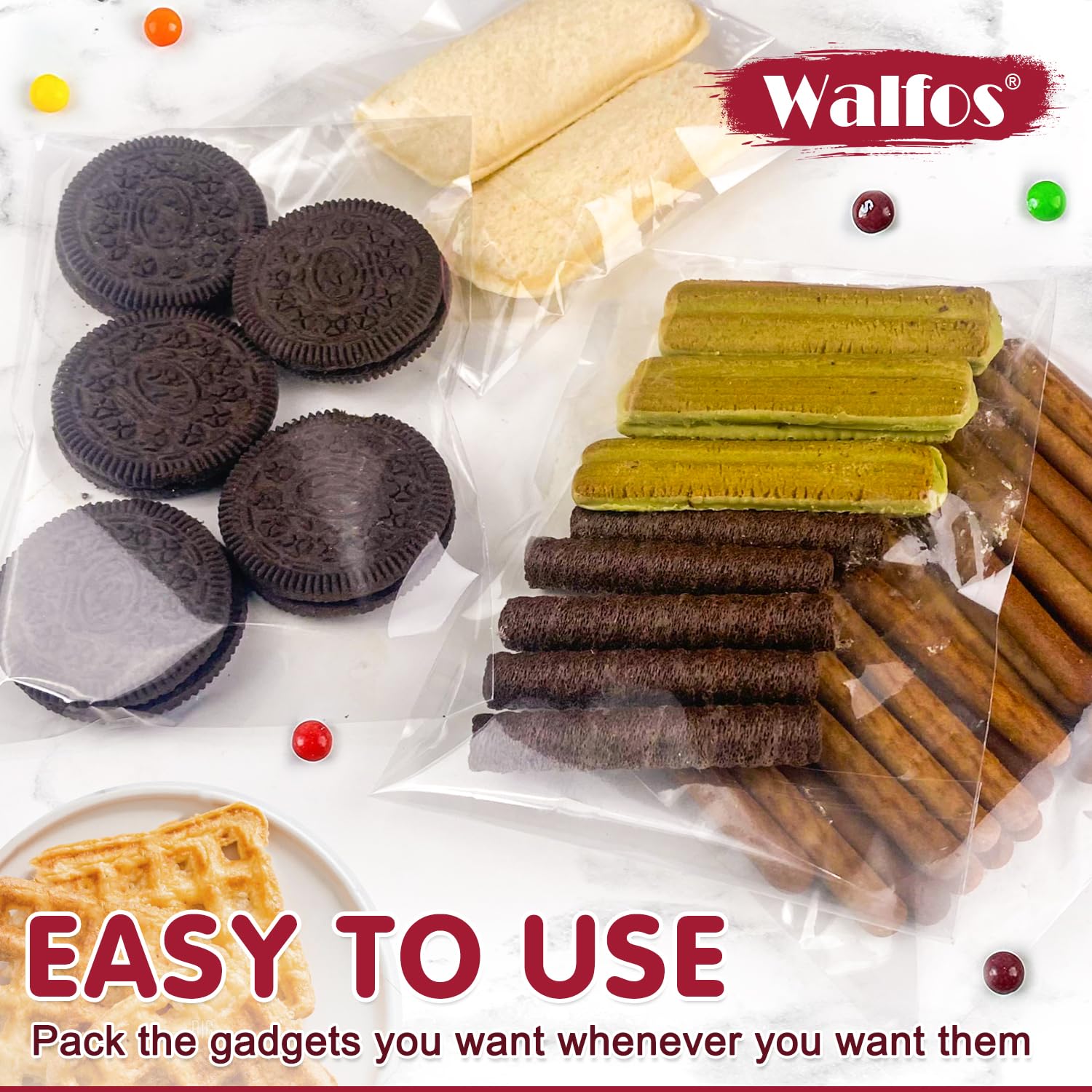 Walfos Clear Cellophane Bags, 4x6 Inch Transparent Soap Bags, Soap Wrappers for Homemade Soap Craft Gift Box Suitable for Packaging Gift & Cookies, Candy etc(200pcs