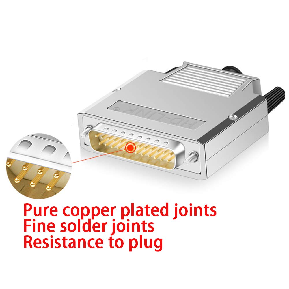 ANMBEST DB25 Solderless Breakout Connector with 5Ft 24AWG Replacement Cable, Metal Shell RS232 D-SUB Serial to 25-Pin Port Terminal Male Adapter Connector Breakout Board