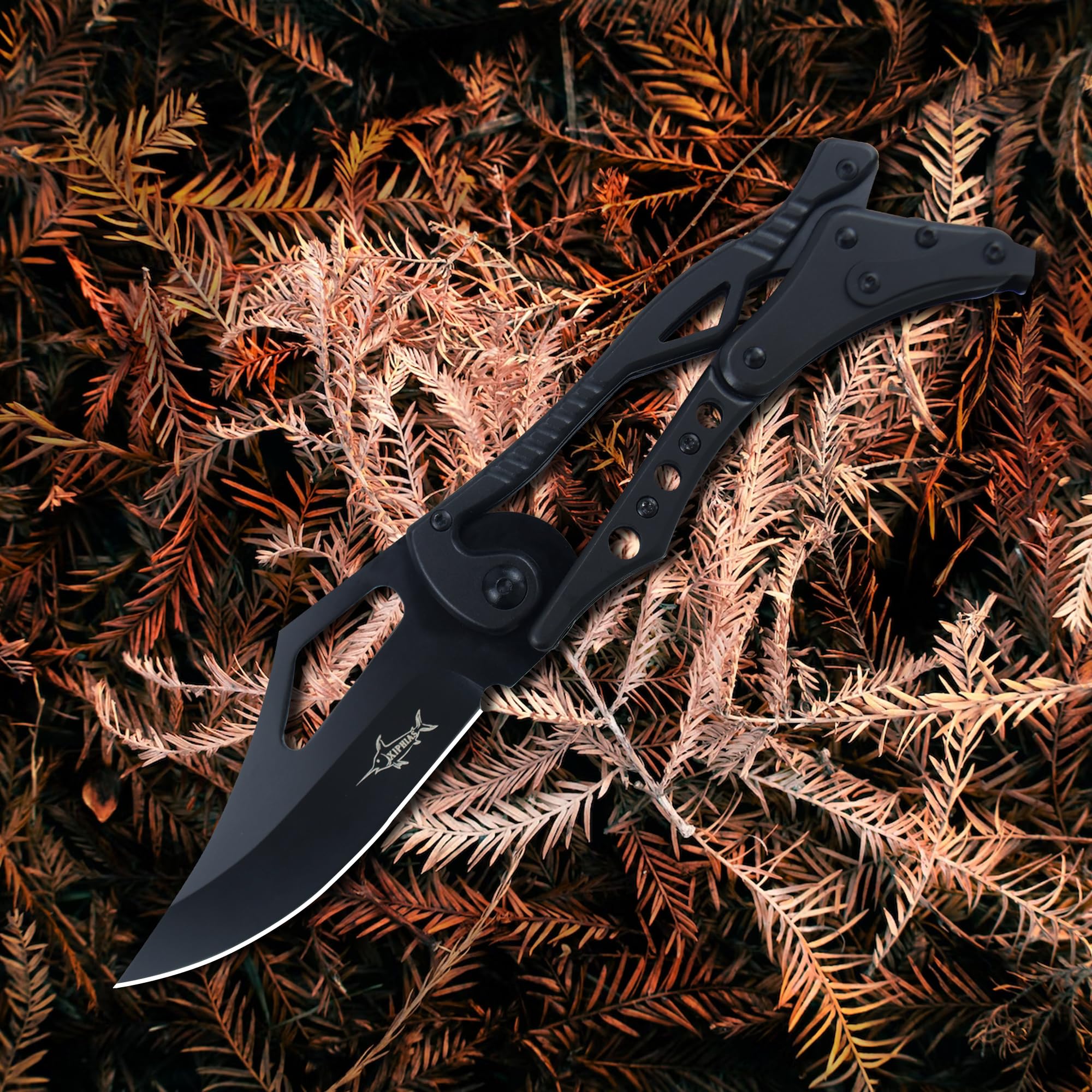 XIPHIAS Mechanical Creativity Pocket Folding Knife,9CR18 Steel Blade - 8.5" Total