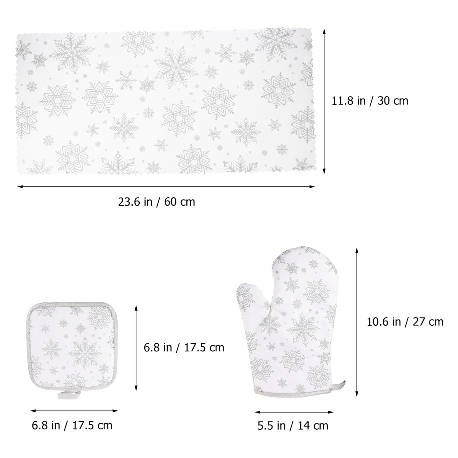 ABOOFAN 1 Set Microwave Glove Xmas Coasters Cooking Mittens Heat Insulated Gloves Mitts for Cooking Thickened Mittens Oven Mitts for Kitchen Hot Mitts Towels Resistance Polyester Christmas