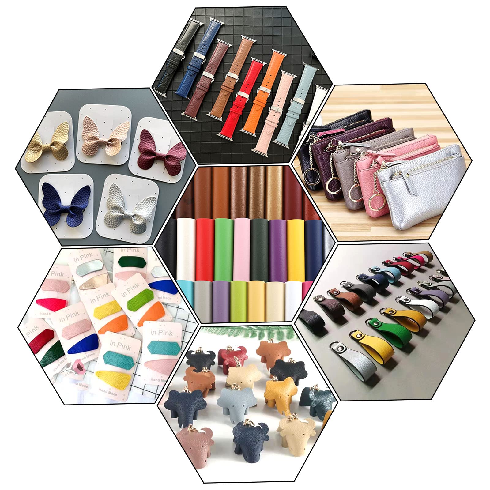 CDY Solid PU Synthetic Faux Leather Sheets 30pcs/Set 8.2" x 6"Soft Leather Fabric Sheets Suitable for Making Bows, Leather Earrings, Hair Accessories DIY Projects (30 Colors)