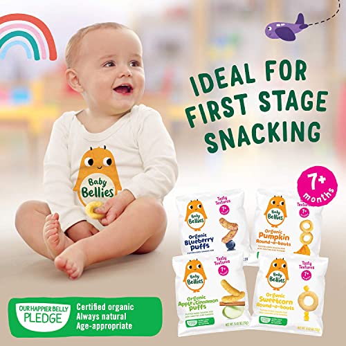 Little Bellies Organic Strawberry Pick-Me Sticks, Baby Snack, (Pack of 5)
