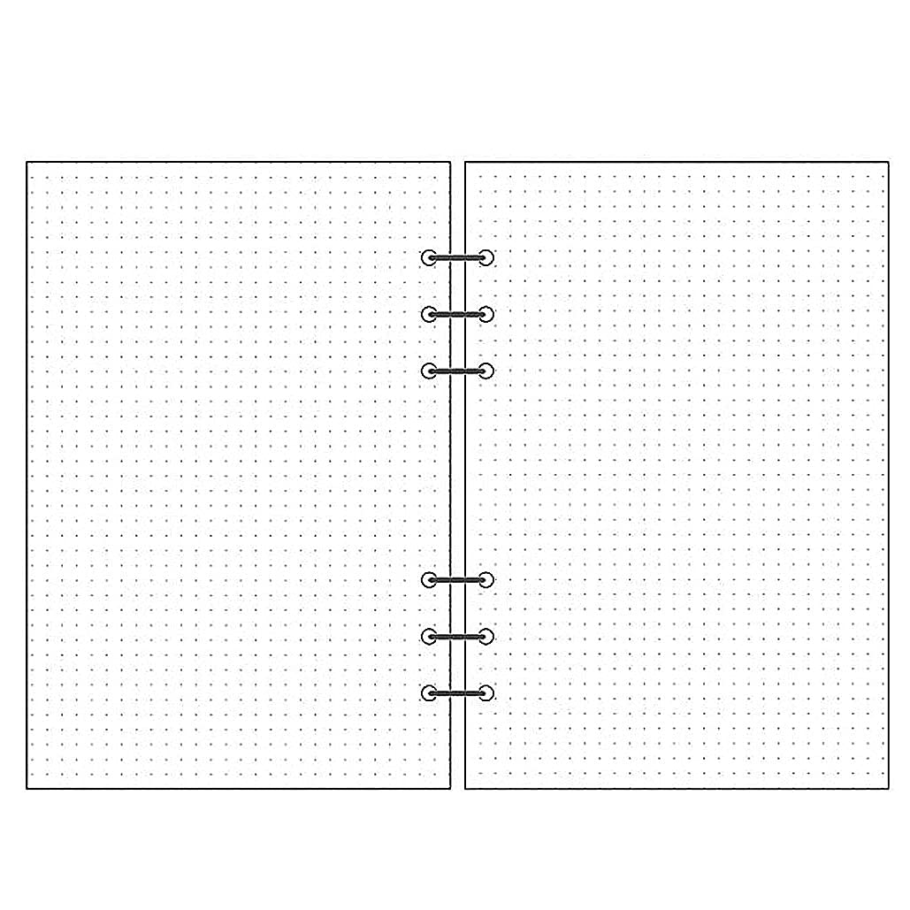 A5 Planner Inserts, Spiral Notebook Refills, 6 Ring Binder Refills, A5 Binder Refills Paper Page, Dot Paper for Filofax, Harphia(A5 5.59 x 8.27'',Dotmattrix)