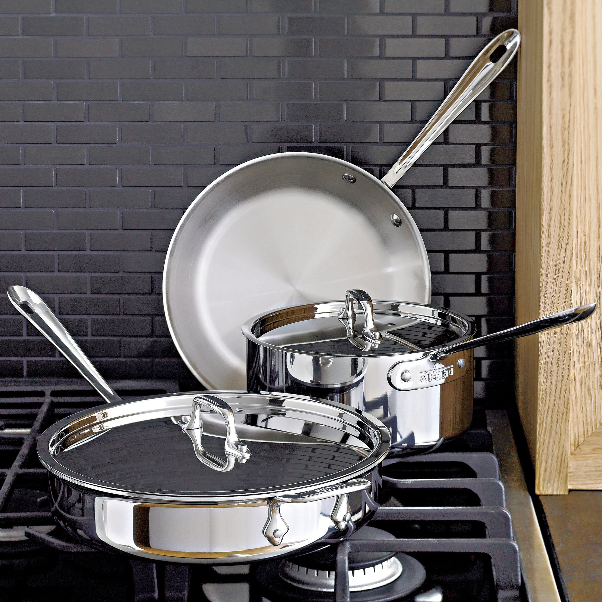 All-Clad D3 3-Ply Stainless Steel Butter Warmer 0.5 Quart Induction Oven Broiler Safe 600F Pots and Pans, Cookware, Sauce Pan Silver