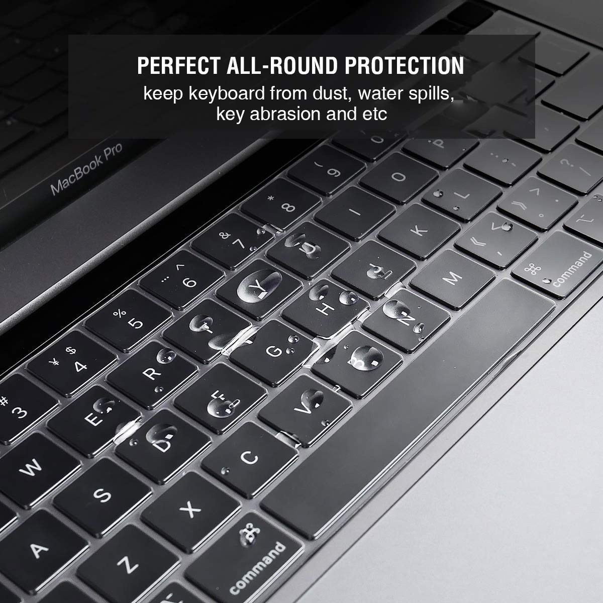 EooCoo Keyboard Cover Ultra Thin Compatible with MacBook Pro 13 inch 2024-2020 M2 M1 A2338 A2289 A2251 & MacBook Pro 16 inch A2141 2019 Release with Touch Bar & Retina Display, Clear
