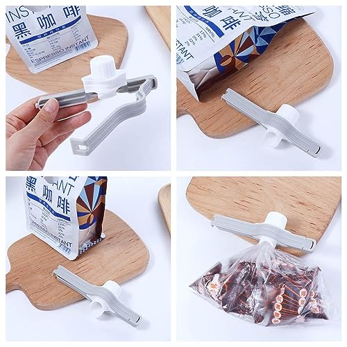 6Pcs Food Sealing Clips,Food Storage Sealing Clips with Pour Spouts Reuseable Plastic Bag Sealing Clips for Kitchen Food Storage and Organization