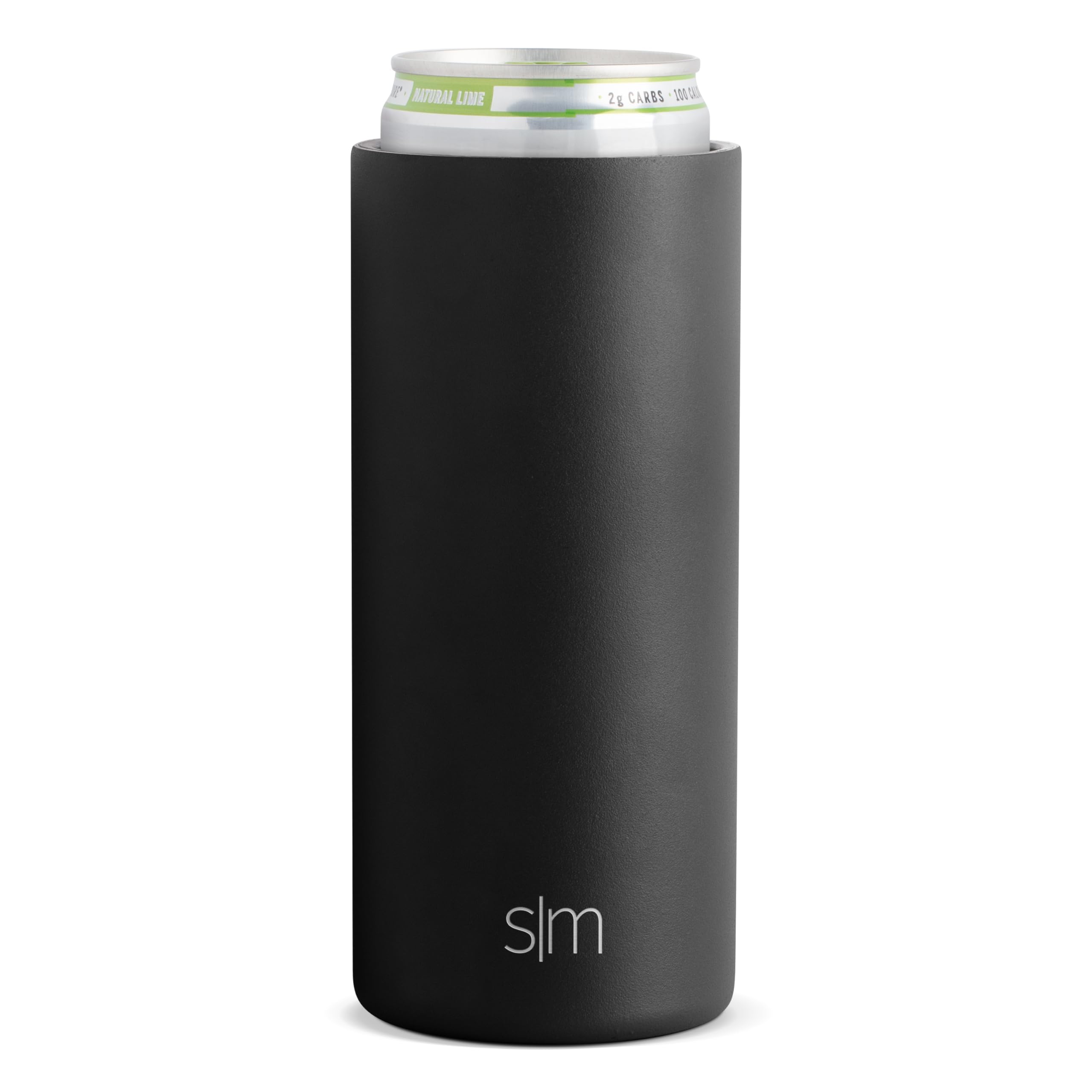 Simple Modern Skinny Can Cooler for Slim Beer and Hard Selzer | Vacuum Insulated Stainless Steel Drink Sleeve Holder Gift for 12oz Slim Cans | Ranger Collection | Midnight Black