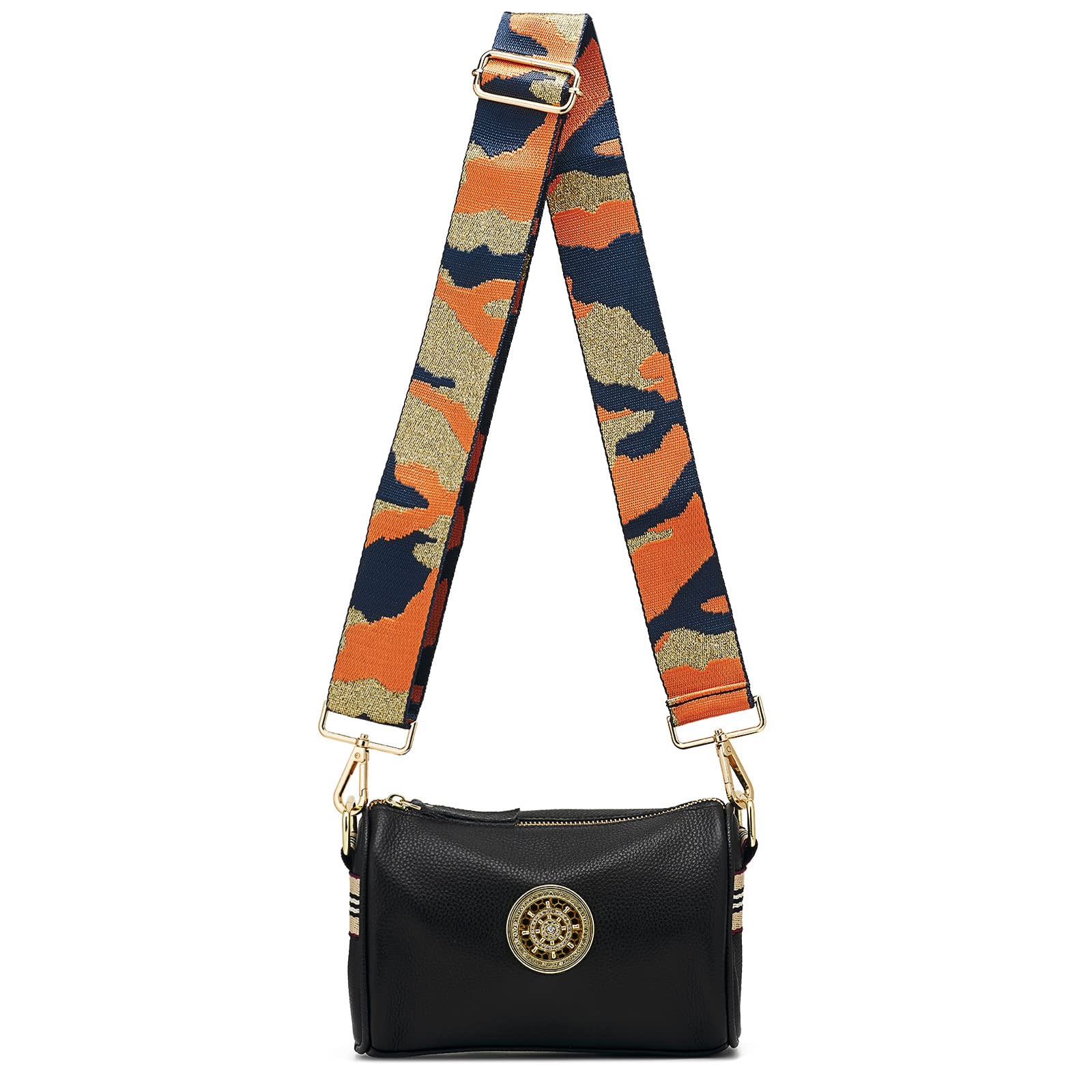 DOAPMLL Wide Purse Straps Replacement Adjustable Crossbody Gold Hardware Canvas Shoulder Strap For Women (5CM, Leopard05)