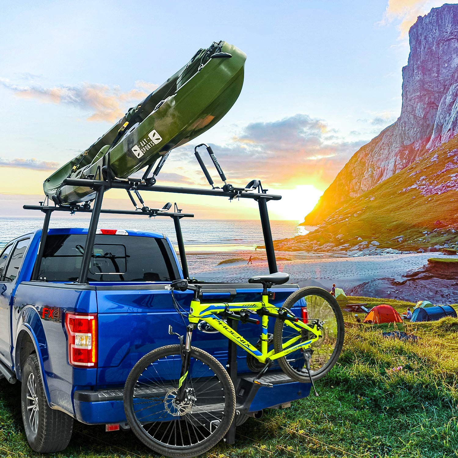 AA Products 3 Bike Rack Platform Hitch Mount Rack Foldable Bicycle Rack for Cars, Trucks, SUV's and Minivans, Fits 2'' Hitch Receiver