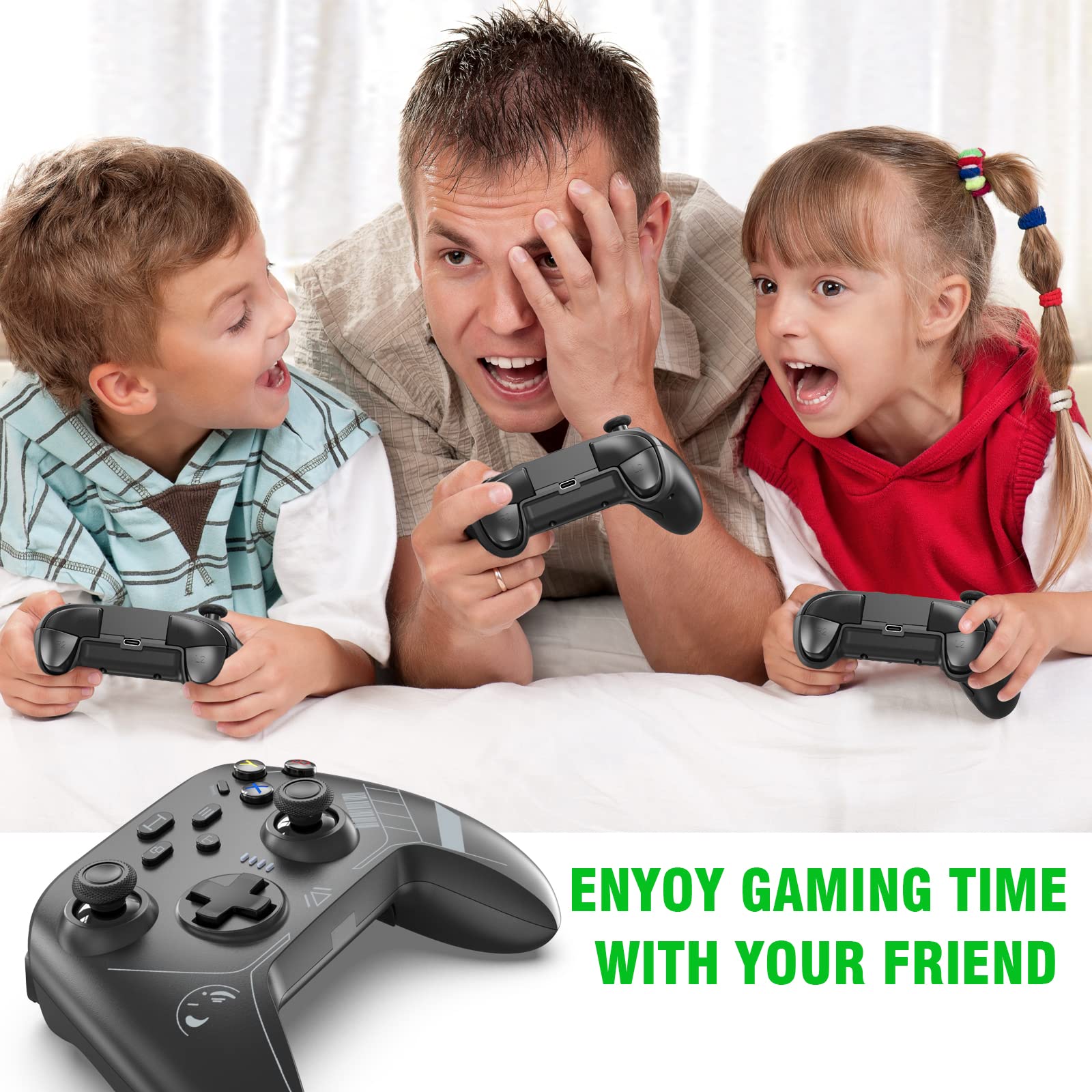 ABTKN Wireless Controller for Xbox Series X|S, Video Game Controller Compatible with Xbox One and PC Windows 7/8/10/11 with 600mAh Battery (No Headphone Jack)