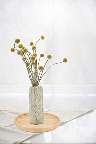ANOTION Bamboo Plant Saucer, Suitable for 6-8 inch Plant Pots, 2 Packs Plant Pot Saucers Durable Bamboo Plant Tray for Indoors(20cm)