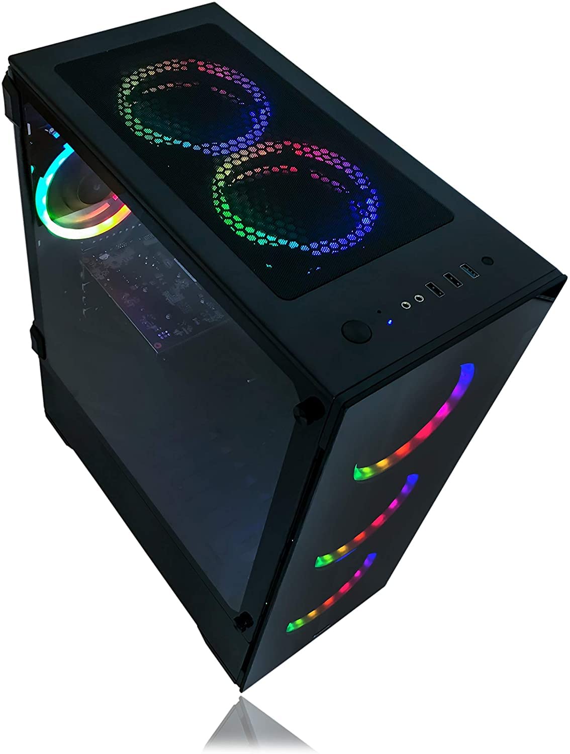 Alarco Gaming PC Desktop Computer Intel i7 3.40GHz,16GB Ram,1TB Hard Drive,Windows 10 pro,WiFi Ready,Video Card Nvidia GTX 750 4GB, 6 RGB Fans with Remote