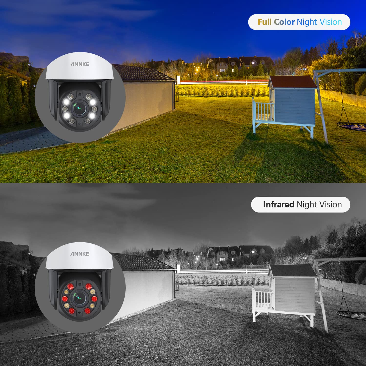 ANNKE 5MP PTZ Outdoor Security Camera, 20X Optical Zoom Auto Tracking, 2.4GHZ WiFi Security Camera with AI Human Detection, Color Night Vision, Two Way Talk, Up to 128GB SD Card(Not Included)